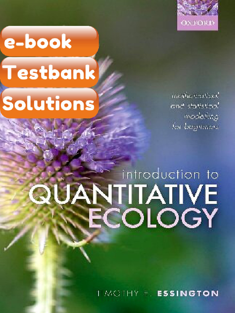 Testbank Introduction to Quantitative Ecology Mathematical and ...