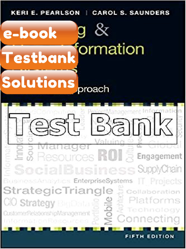 Testbank Managing and Using Information System 5th Edition Pearlson ...