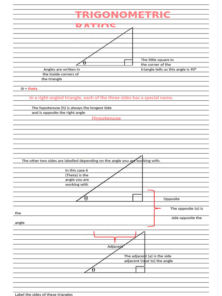 Trigonometric Ratios Lesson | PDF
