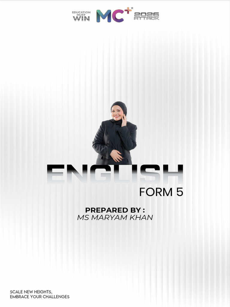 Note-Form 5 Eng Ms Maryam 05.02.2026 | PDF