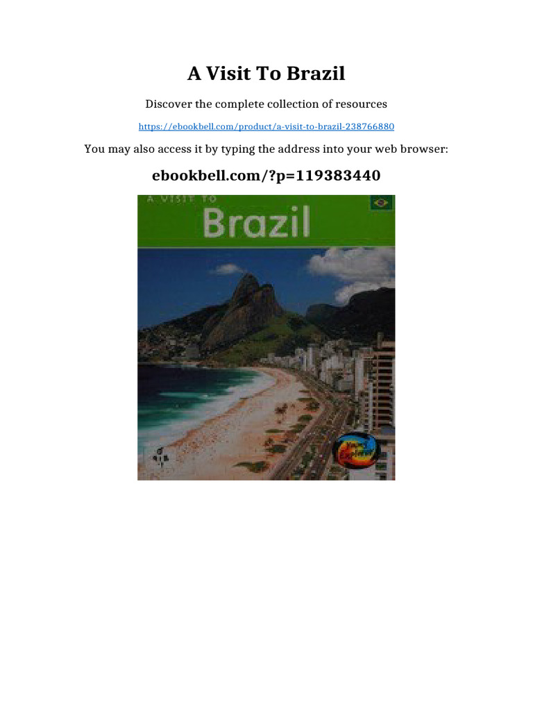 A visit to Brazil sample | PDF | Mansfield Park | Intellectual Property