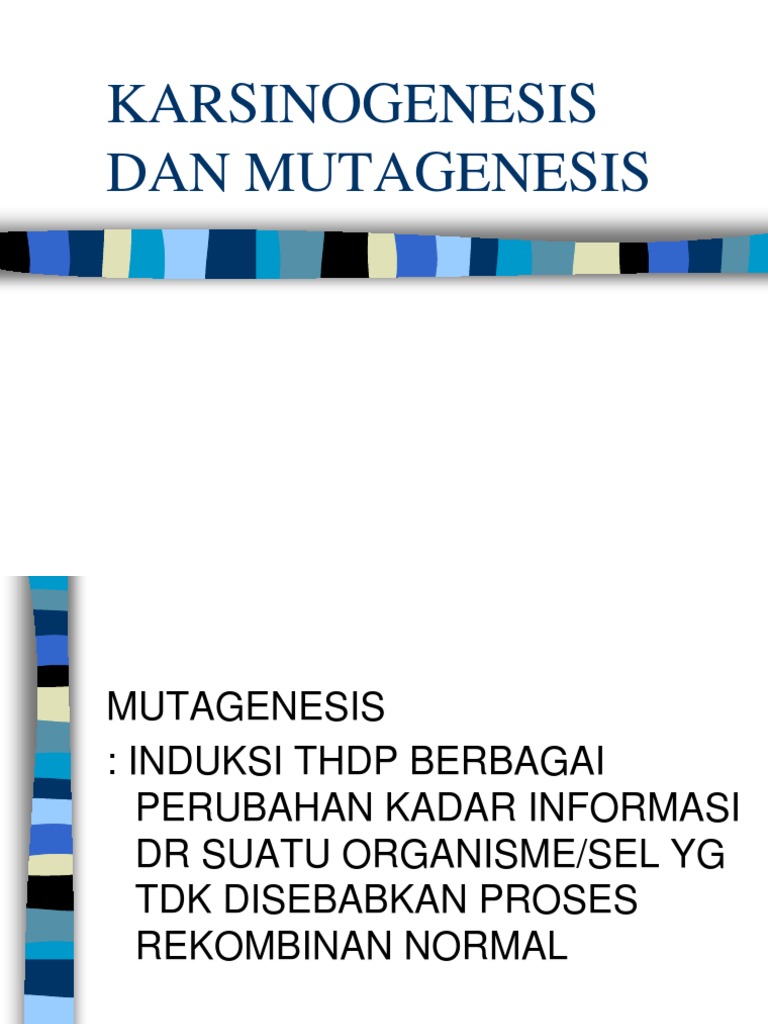 Uji Karsinogenik & Mutagenik | PDF | Mutagenesis | Medicine
