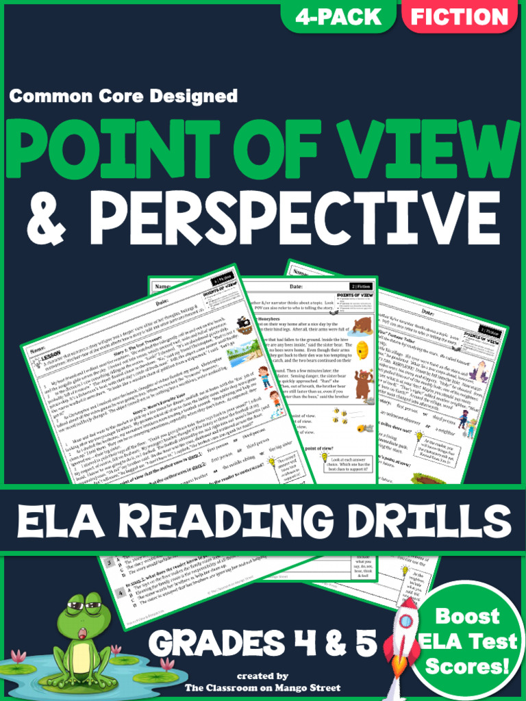 1 - Point of View - ELA Reading Comprehension Worksheets - GRADE 4 & 5 ...