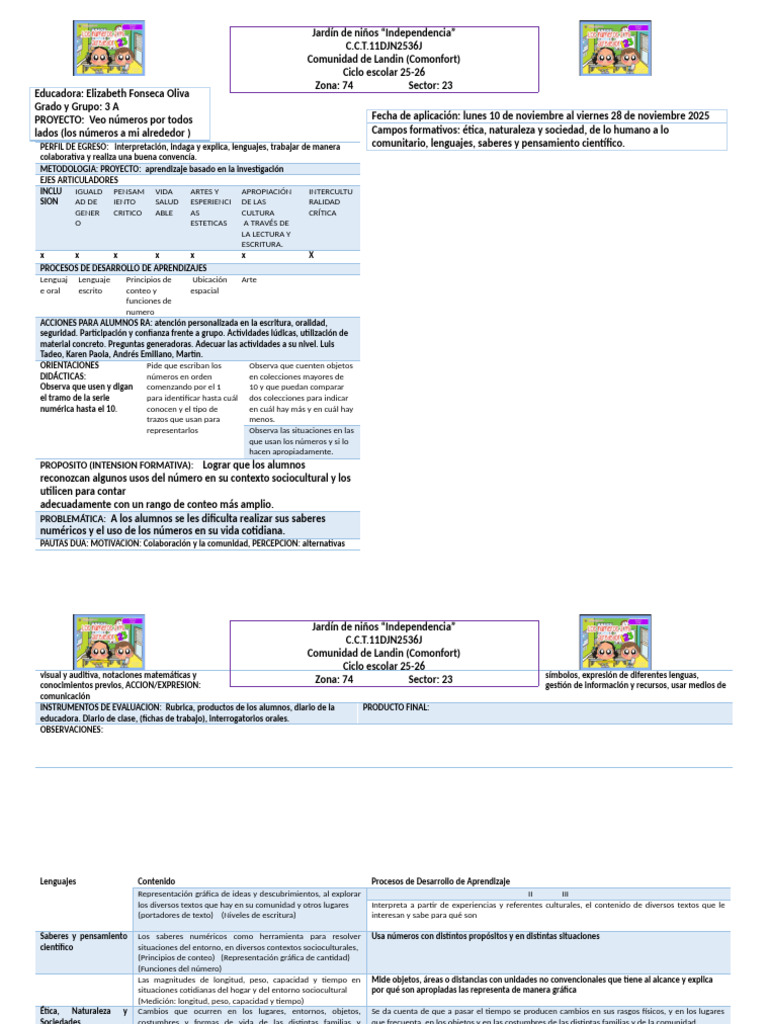 veo numeros en todos lados 3 A NEW | PDF | Educación de la primera ...