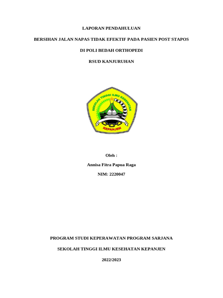 Format LP Studi Klinik Orthopedi Fitra | PDF