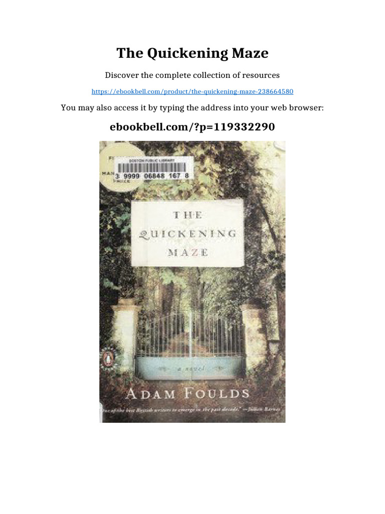 The quickening maze Ready to Read | PDF | Boolean Data Type ...