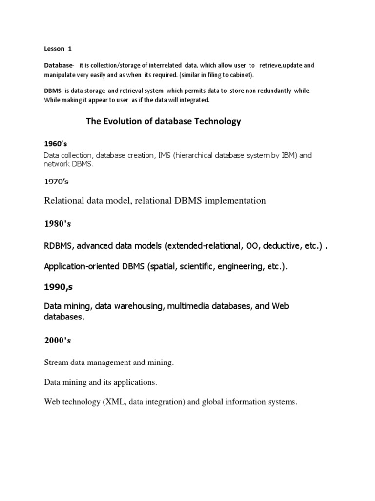 Lesson 1 Database | PDF | Software Prototyping | Databases