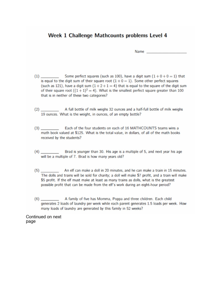 Week 1 Level 4 | PDF