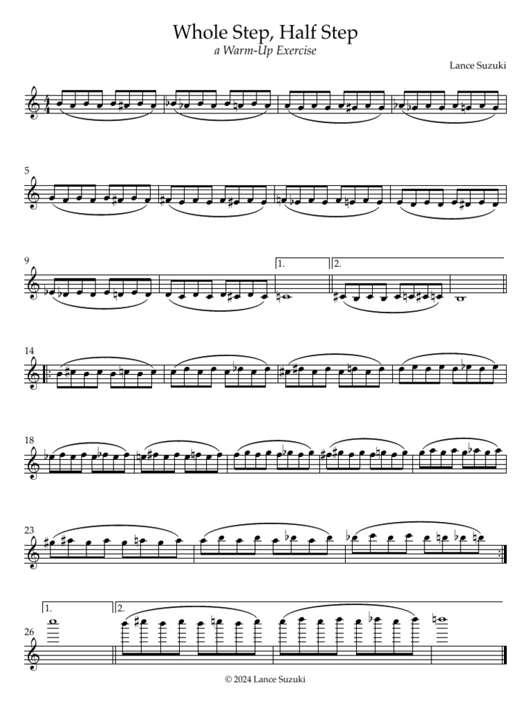 Whole Step Half Step Exercise | PDF