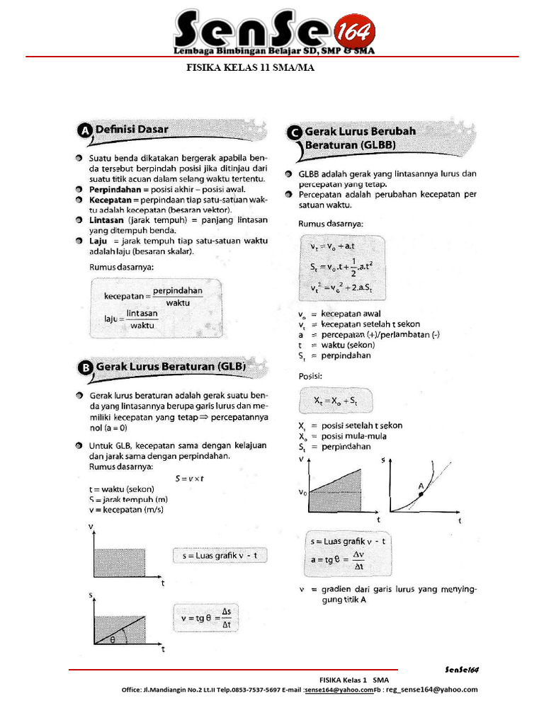 2 Modul - Kinematika Gerak Lurus | PDF