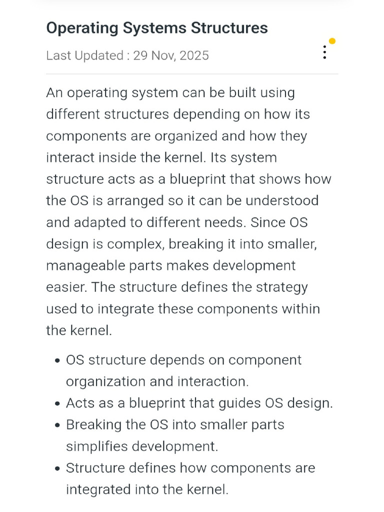 Structure of OS | PDF