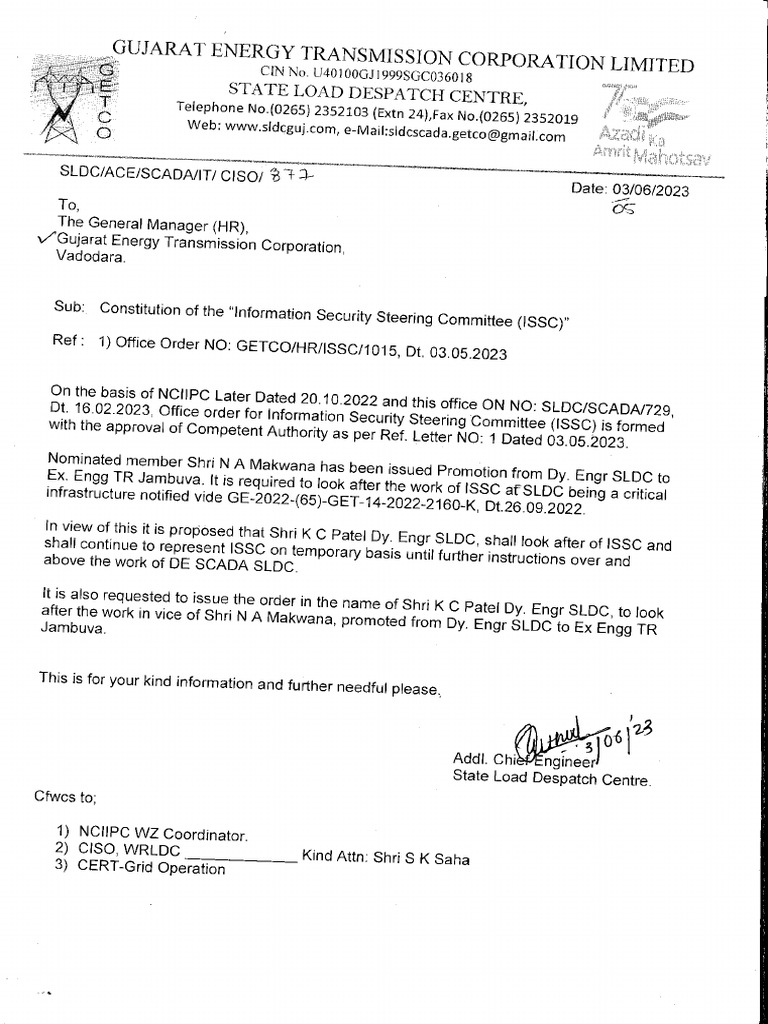 Ciso Kcp Letter | PDF