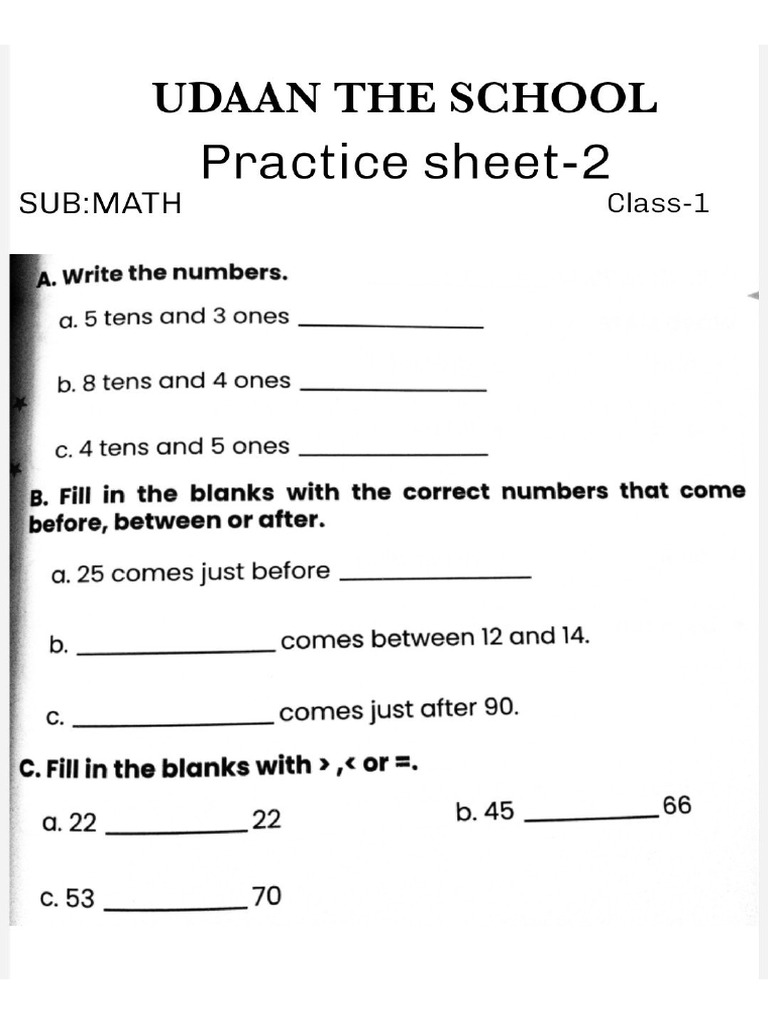 Math Practice Sheet-2 | PDF
