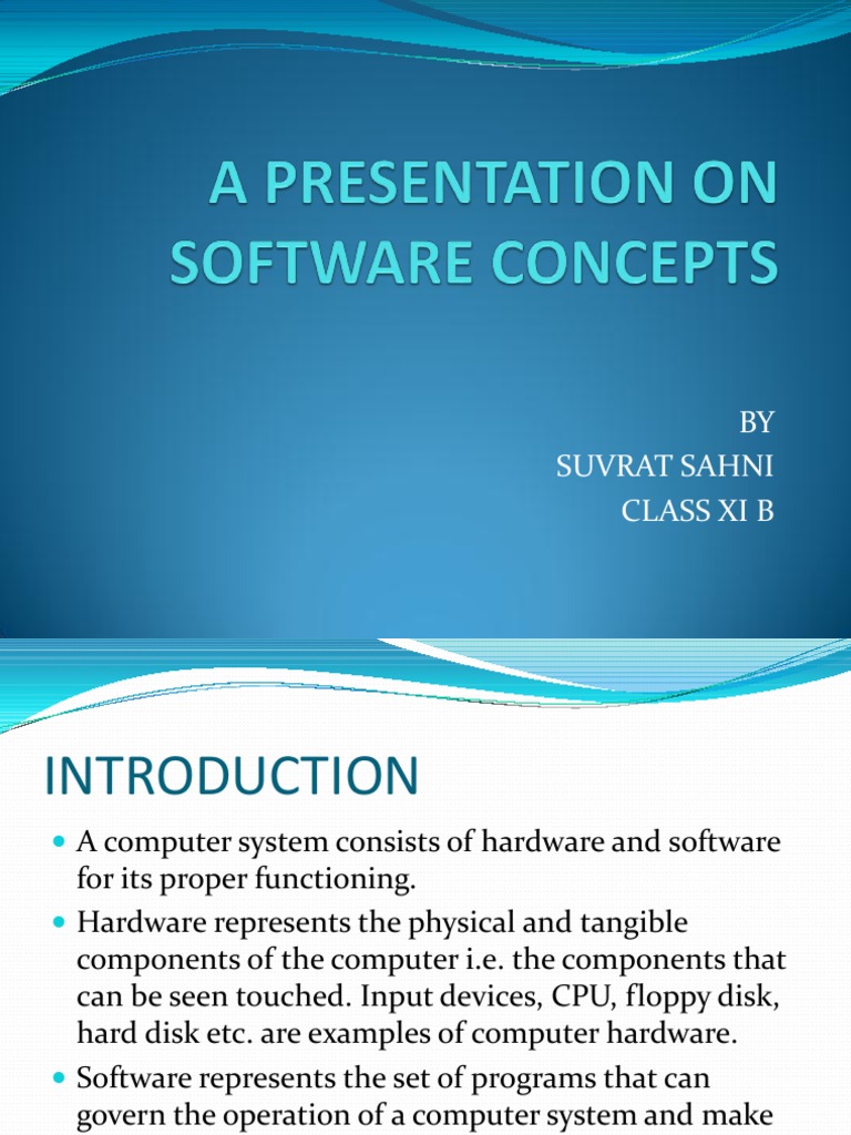 A Presentation On Software Concepts | PDF | Operating System | Computer Virus