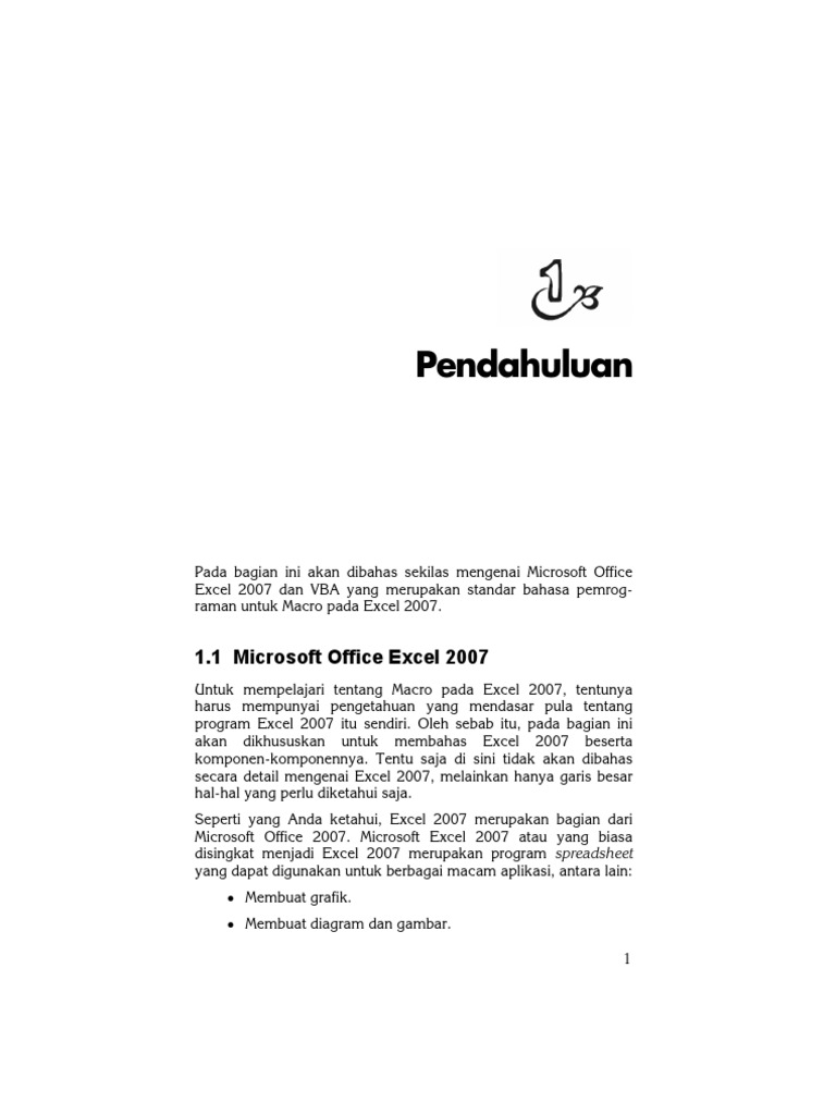 Pemrograman VBA MS Off Excel 2007 | PDF