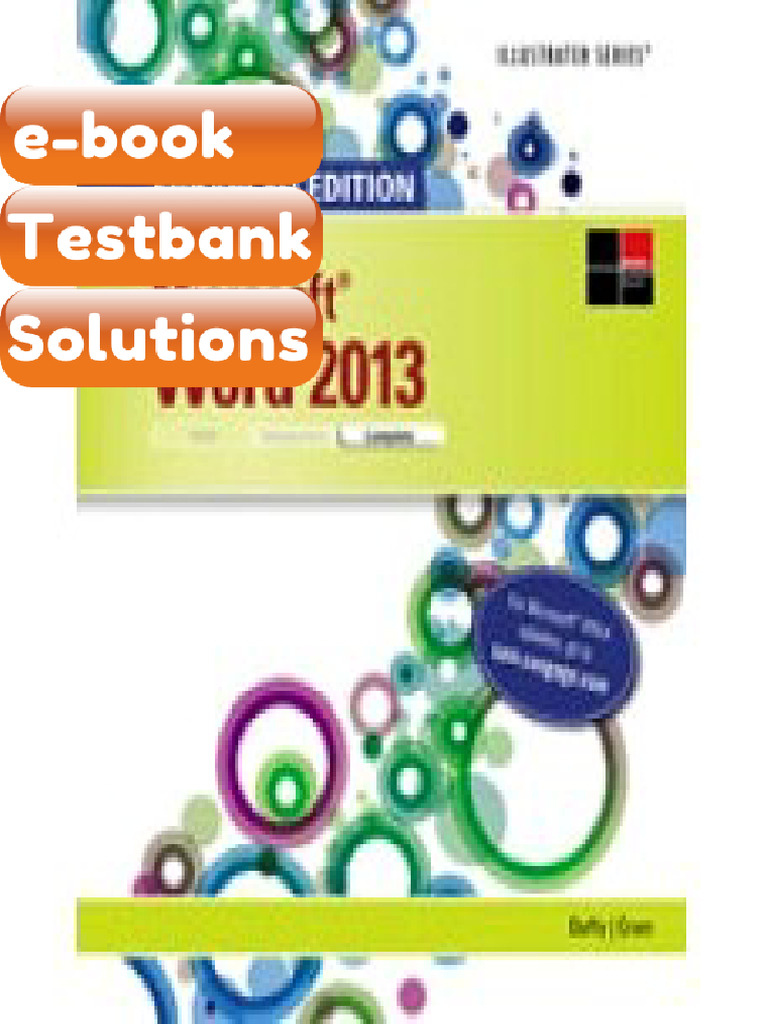 Testbank Enhanced Microsoft Word 2013 Illustrated Complete 1st Edition ...
