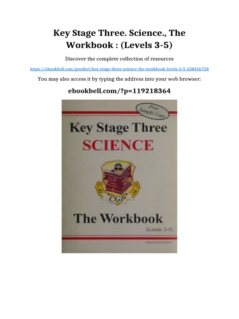 Key stage three. Science., The workbook : (levels 3-5) digital download ...