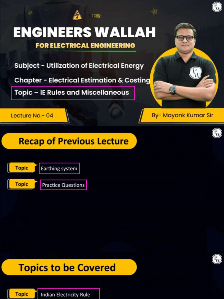Electrical Estimation and Costing 04 _ Class Notes | PDF