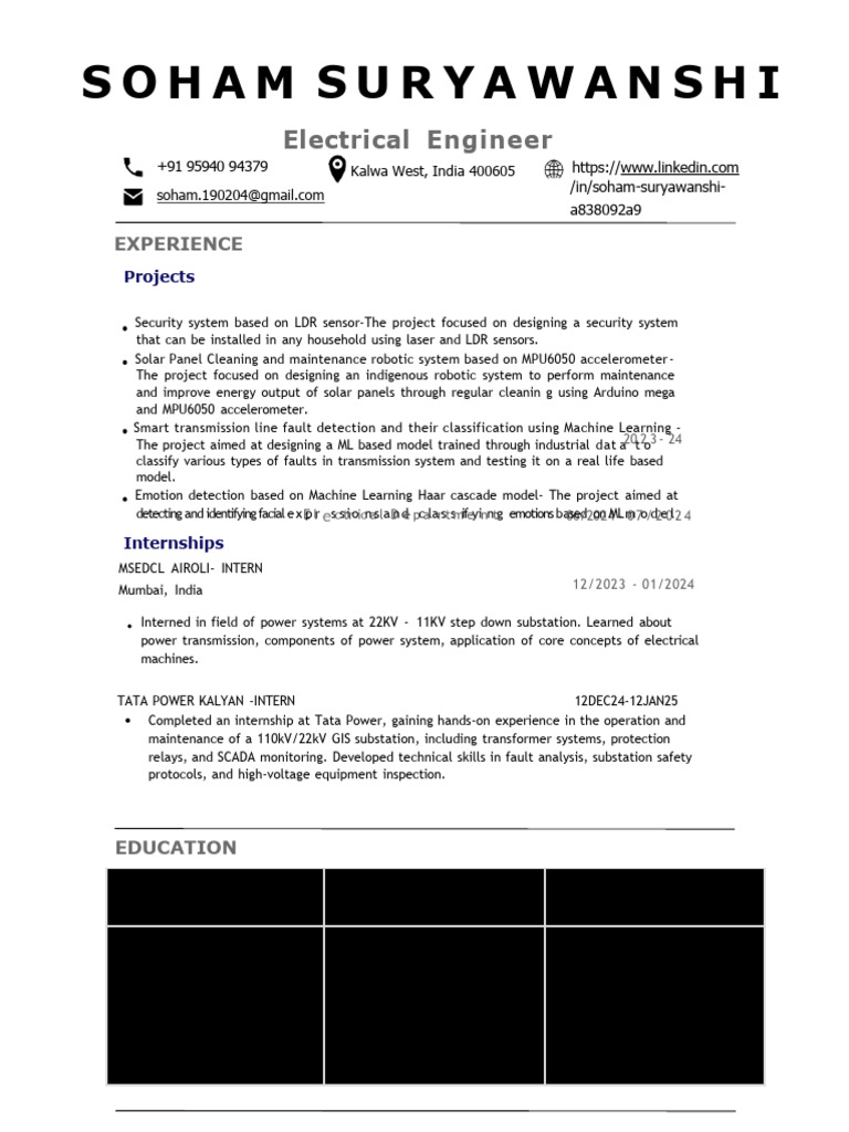 Soham Resume Updated2.0 | PDF