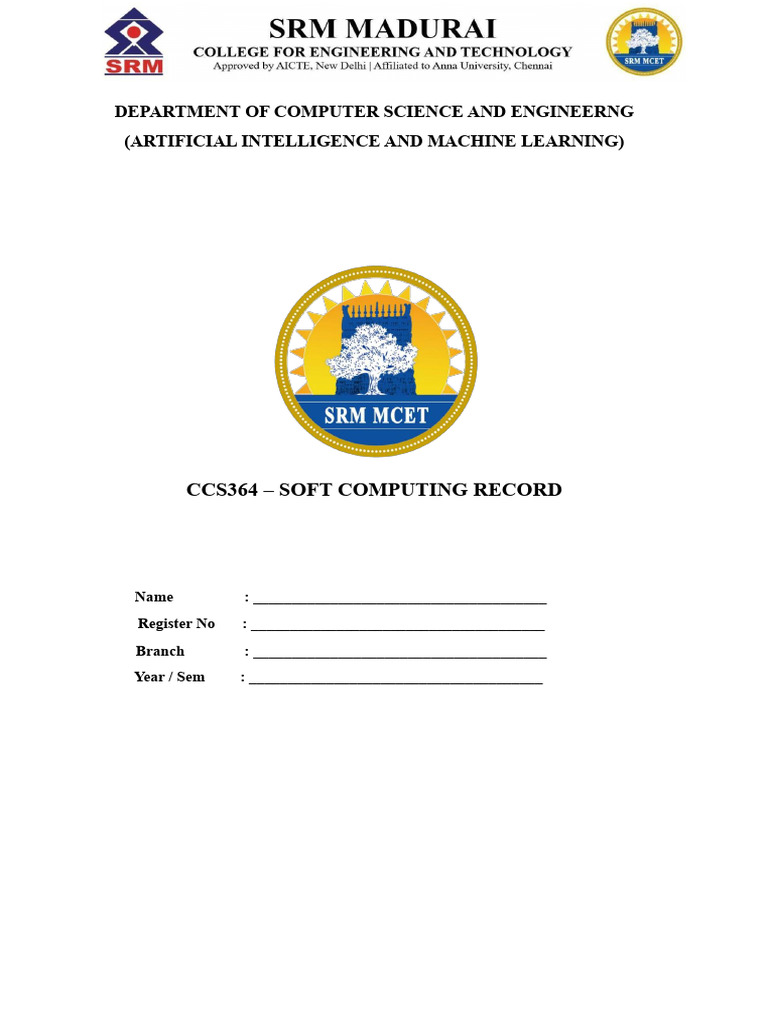 Soft Computing Record (1) | PDF | Nonlinear System | Exponential Function
