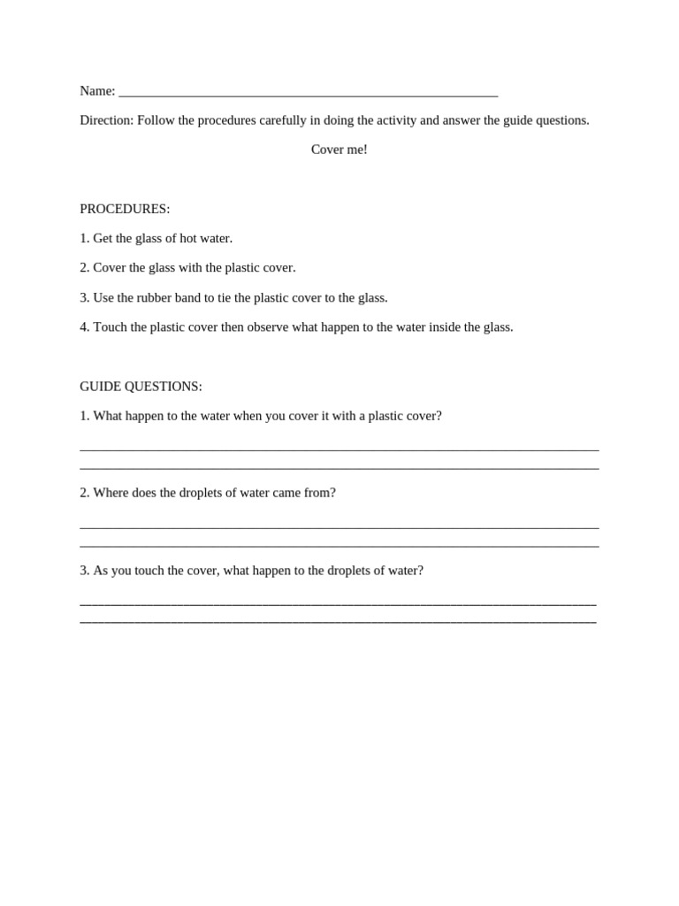 Hook Activity | PDF