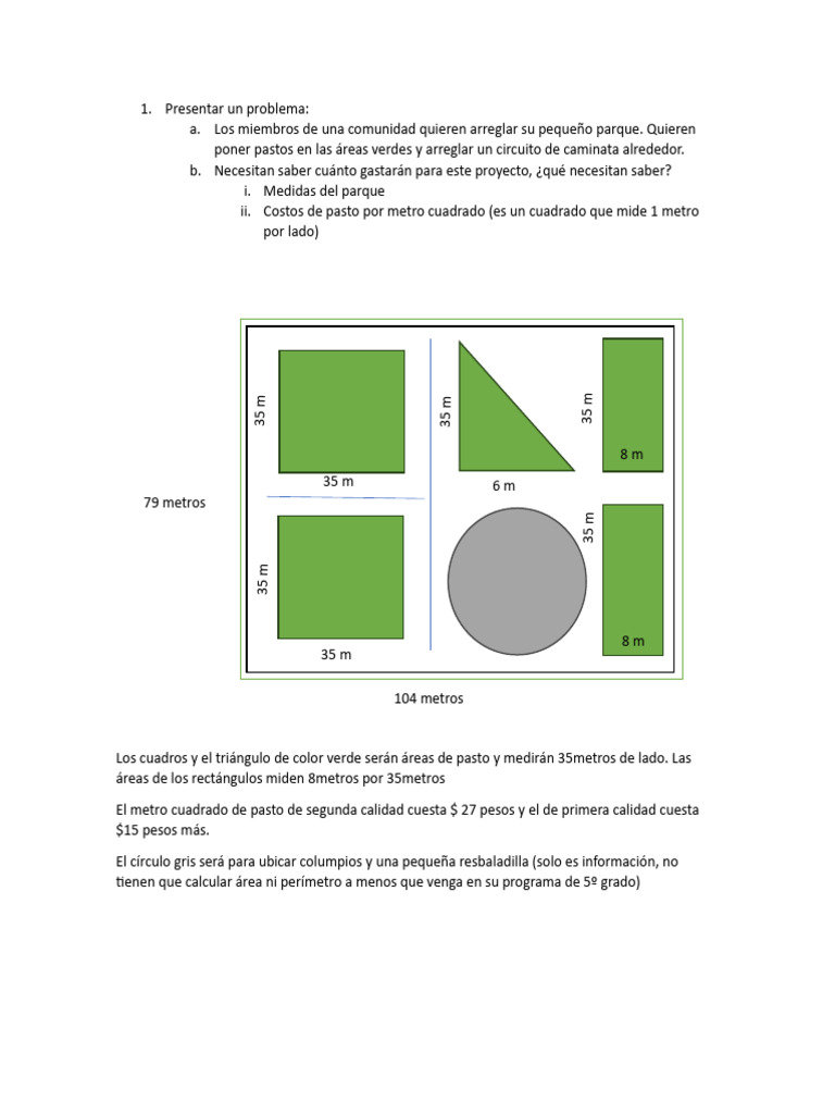 Idea de Clase de Perímetros y Áreas - Alan - Copia | PDF