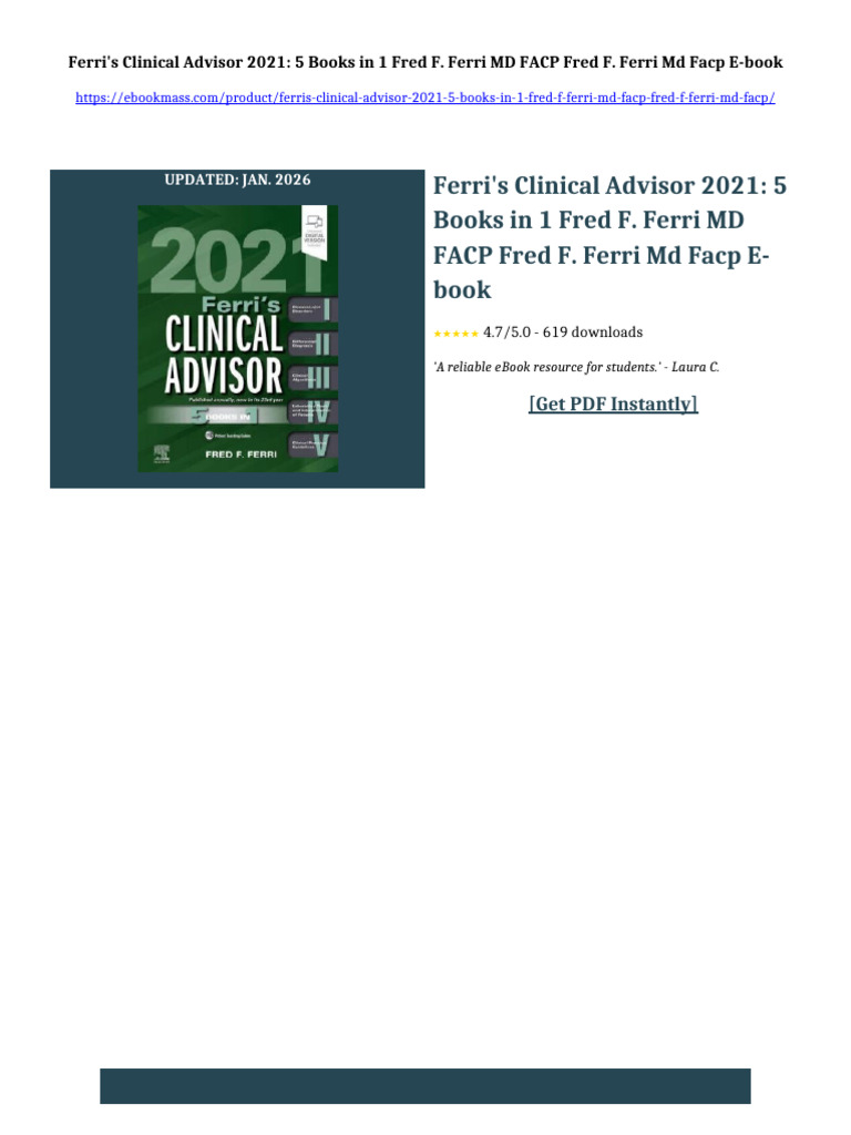 Ferri's Clinical Advisor 2021: 5 Books in 1 Fred F. Ferri MD FACP Fred ...