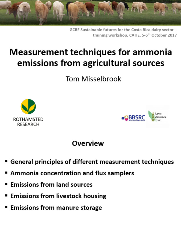 5 GCRF Oct2017 AmmoniaTechniques Misselbrook | PDF | Ammonia | Applied ...