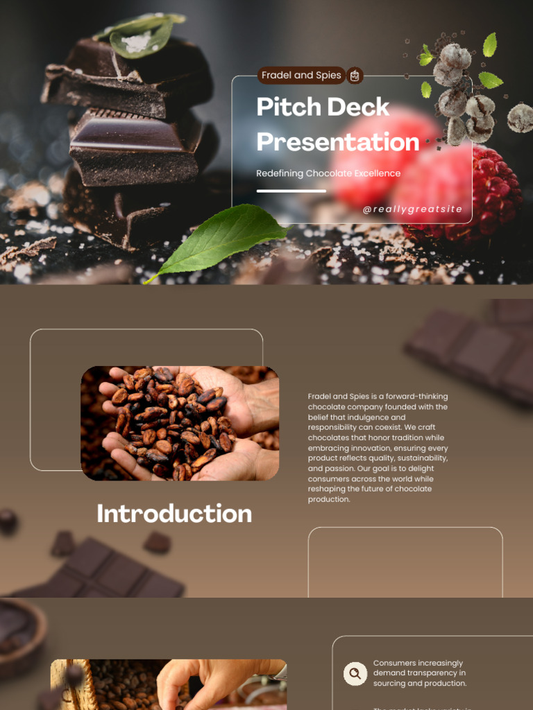 Brown and Red Modern Chocolate Pitch Deck Presentation | PDF ...