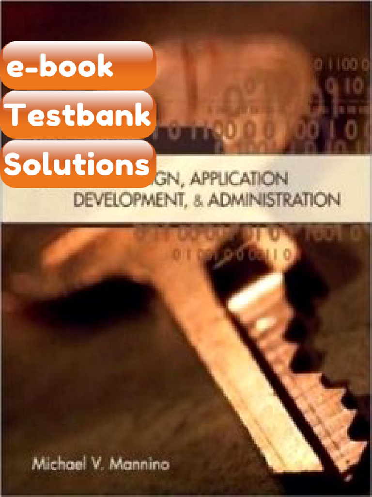 Testbank Database Design Application Development and Administration 3 ...