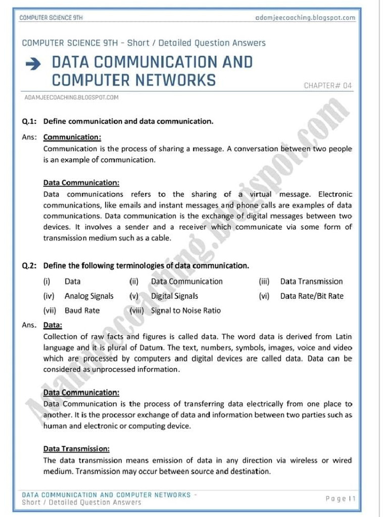 Chapter #4 Class IX Computer Science Notes | PDF