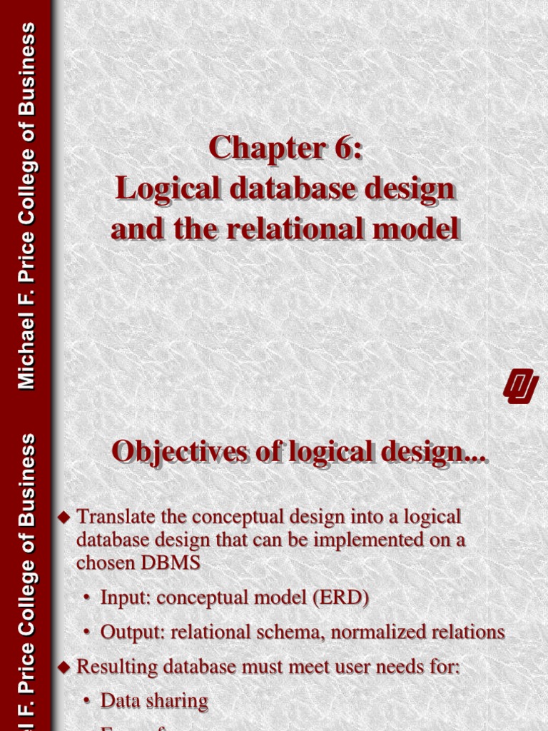 Dbms Logical Database Design And The Relational Model Pdf Relational Database Relational Model