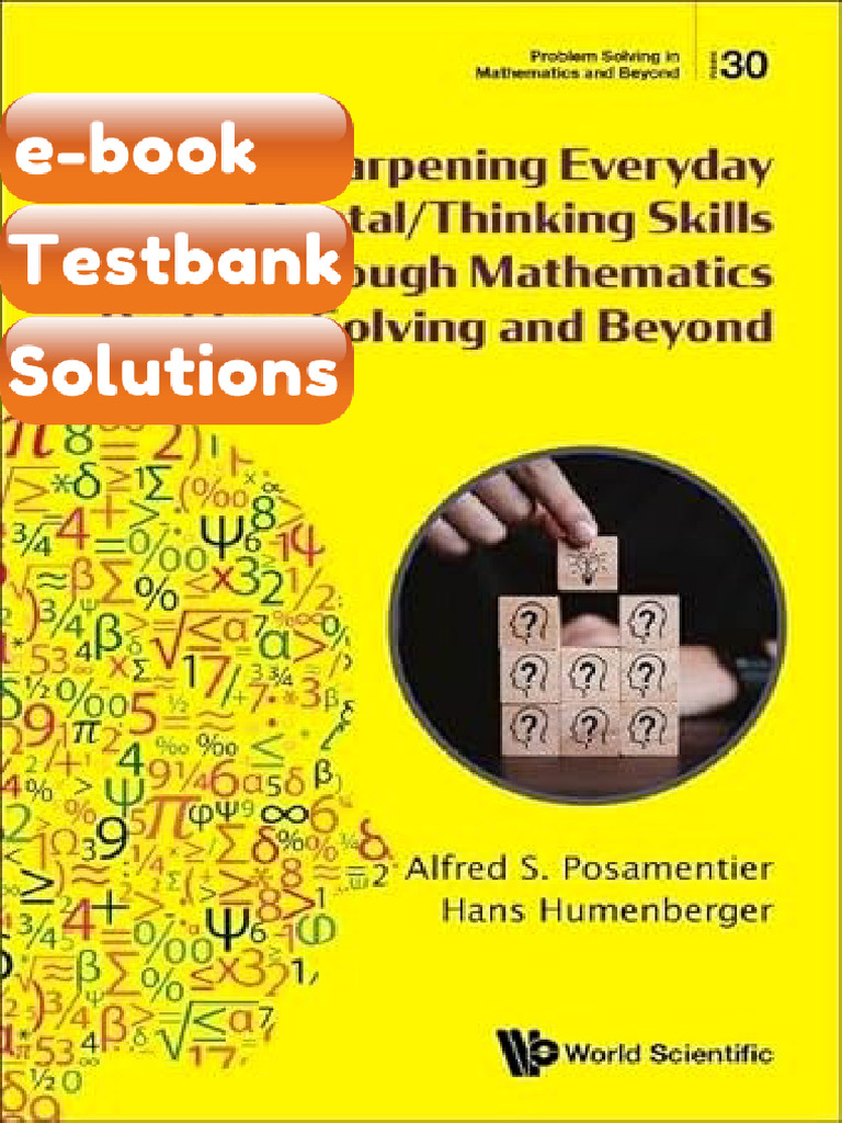 Testbank Sharpening Everyday MentalThinking Skills Through Mathematics ...