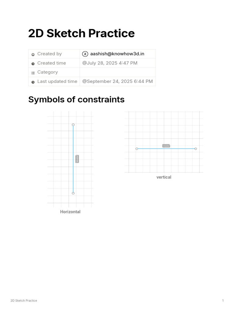 2D Sketch Practice | PDF