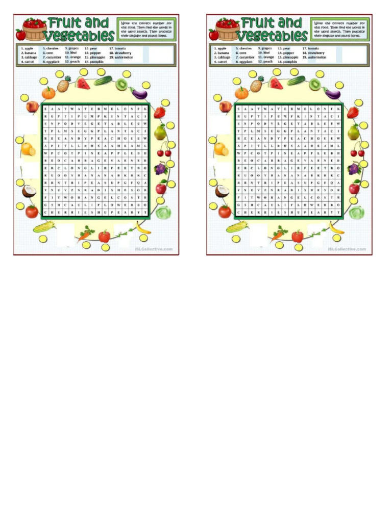 Fruits and Vegetables | PDF