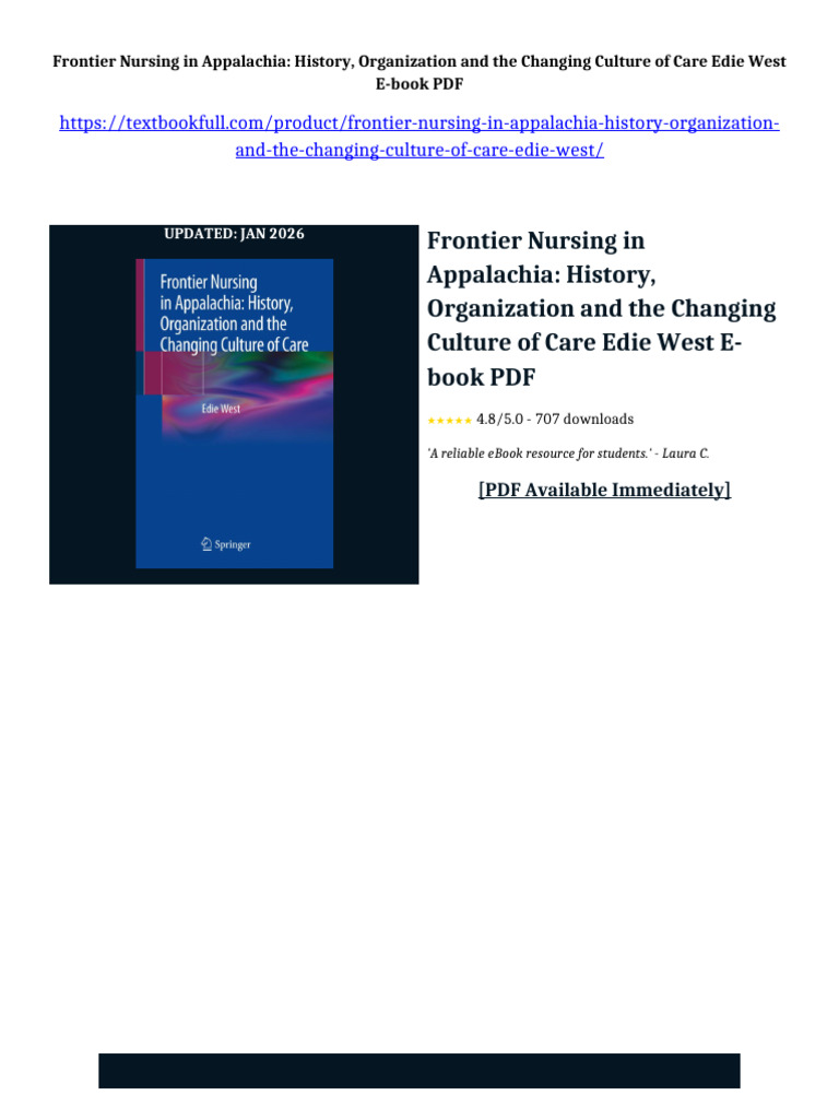 Frontier Nursing in Appalachia: History, Organization and the Changing ...