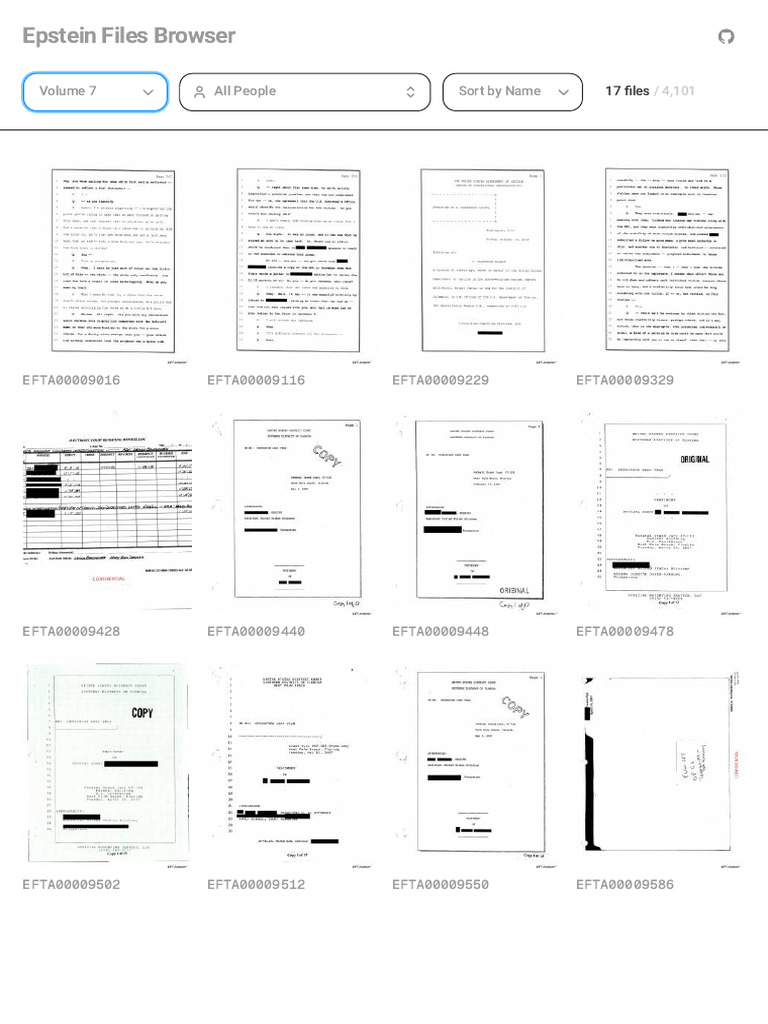 Epstein Files Browser Vol 7 | PDF
