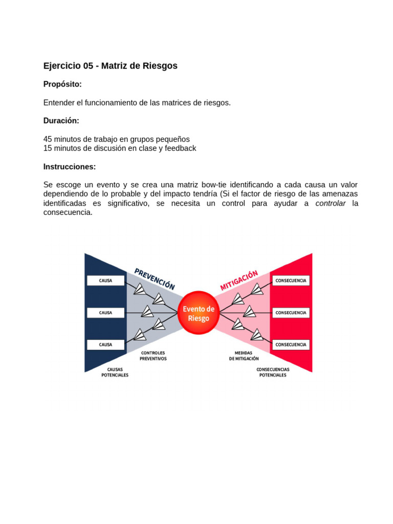 Ejercicio de Identificacion de Riesgos | PDF