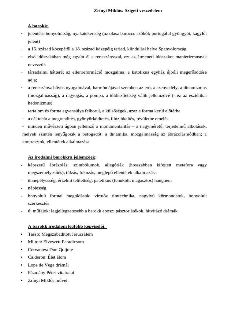 Szigeti Veszedelem | PDF