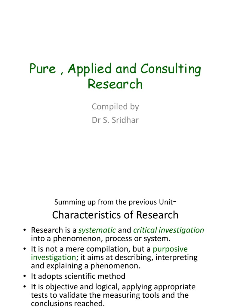Pure and Applied Research in Business_ssdhar | Scientific Method | Inquiry