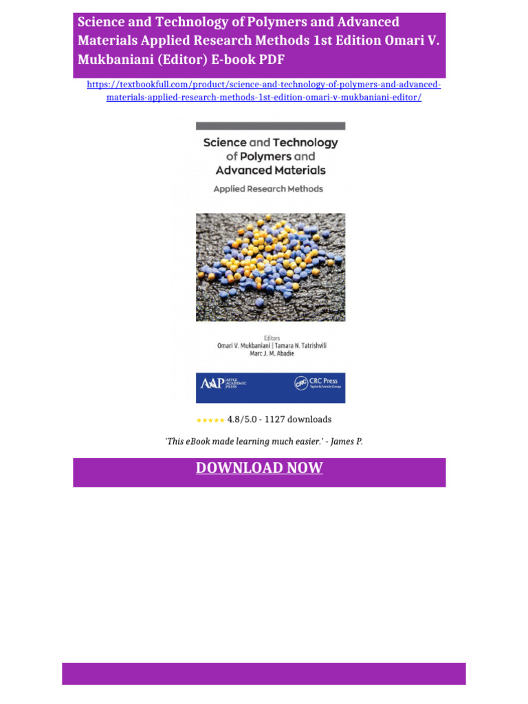 Science and Technology of Polymers and Advanced Materials Applied R ...