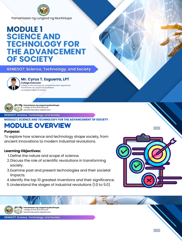 Module 1 Science and Technology For The Advancement of Society | PDF ...