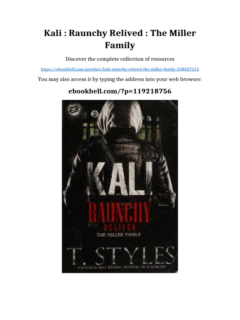 Kali: Raunchy Relived: The Miller Family PDF Version | PDF