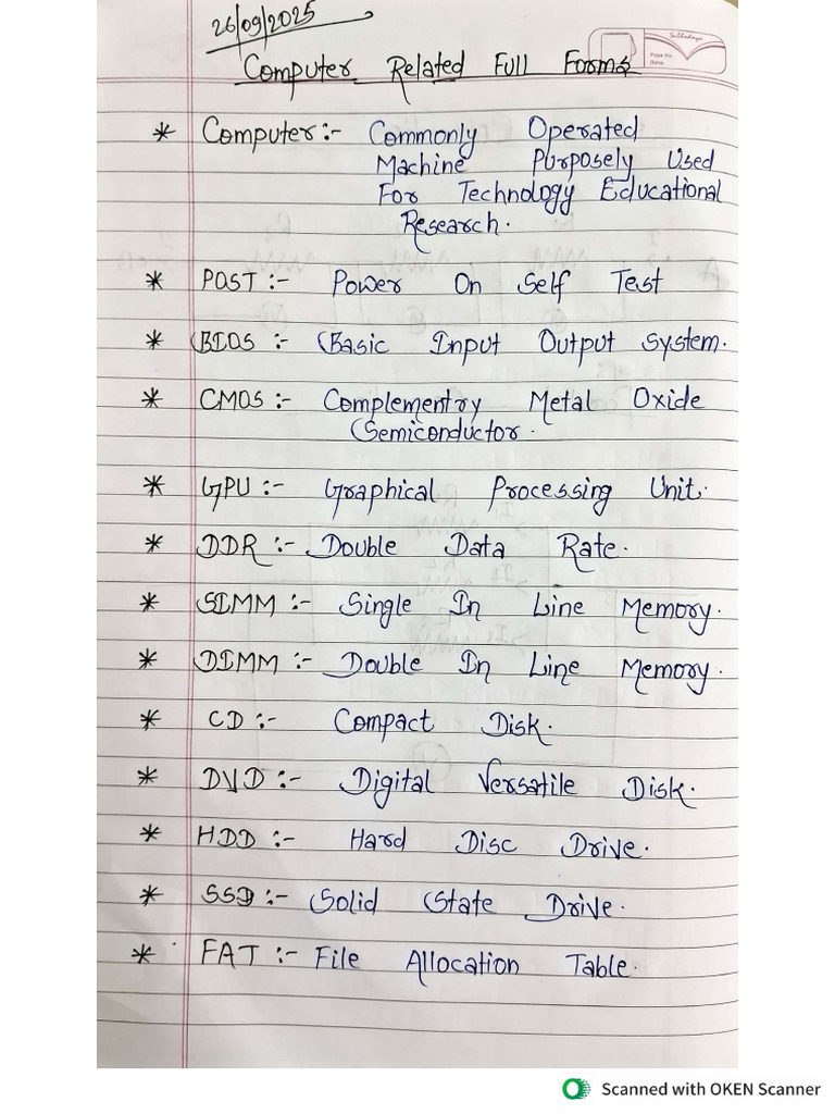 Computer Related Full Form | PDF