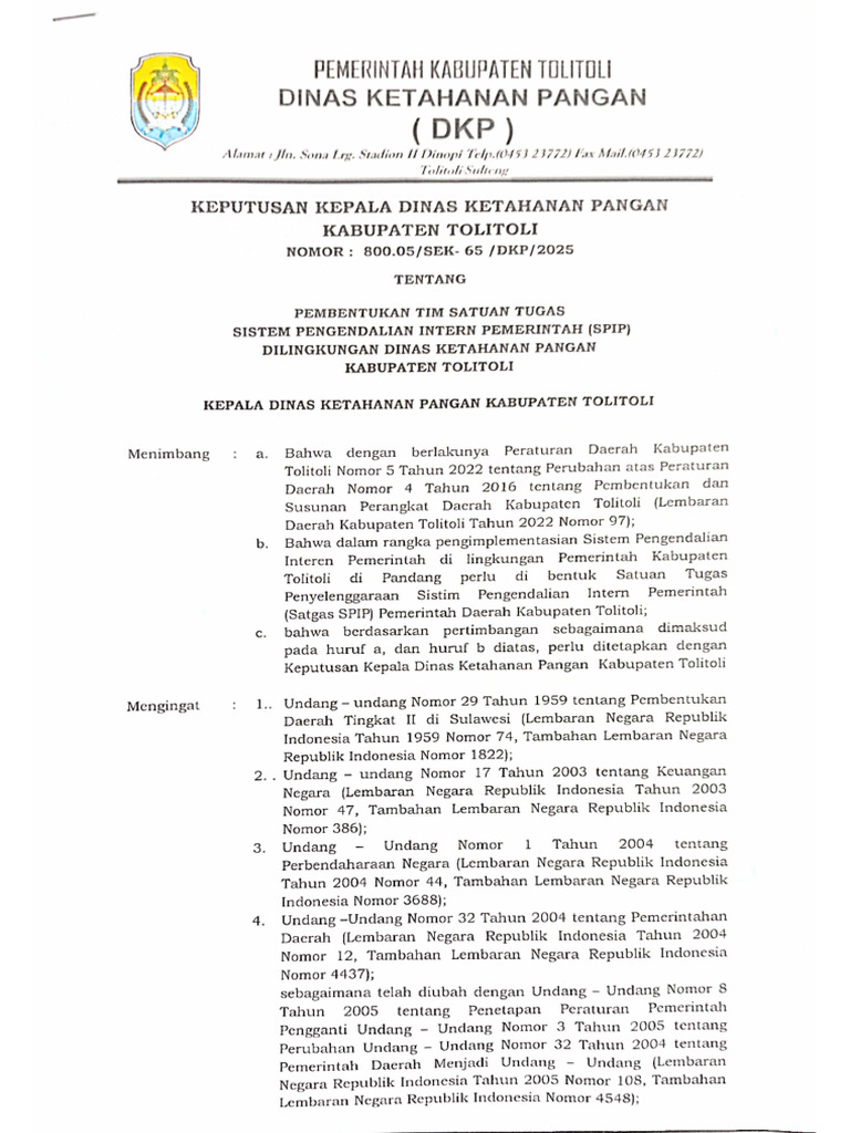 Sk Satgas Dkp | PDF