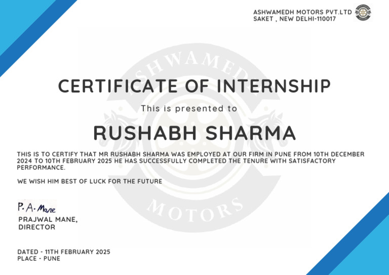 Rushabh Certificate 2 | PDF