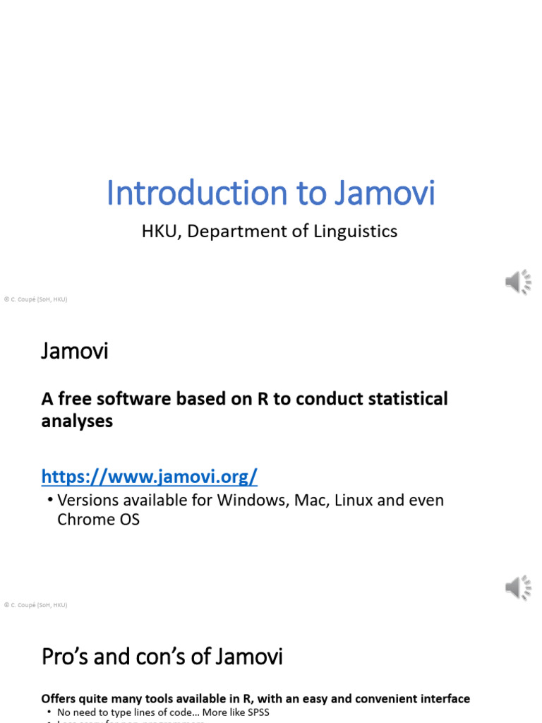 Introduction to Jamovi | PDF | Spss | Statistics