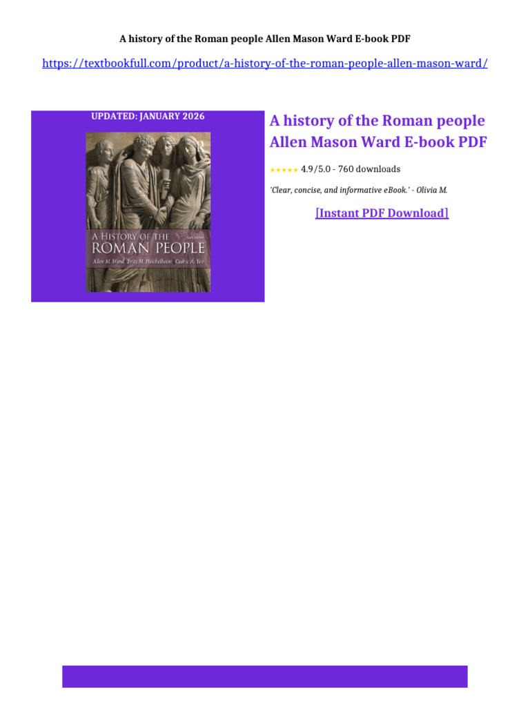 A history of the Roman people Allen Mason Ward eBook lifetime access ...