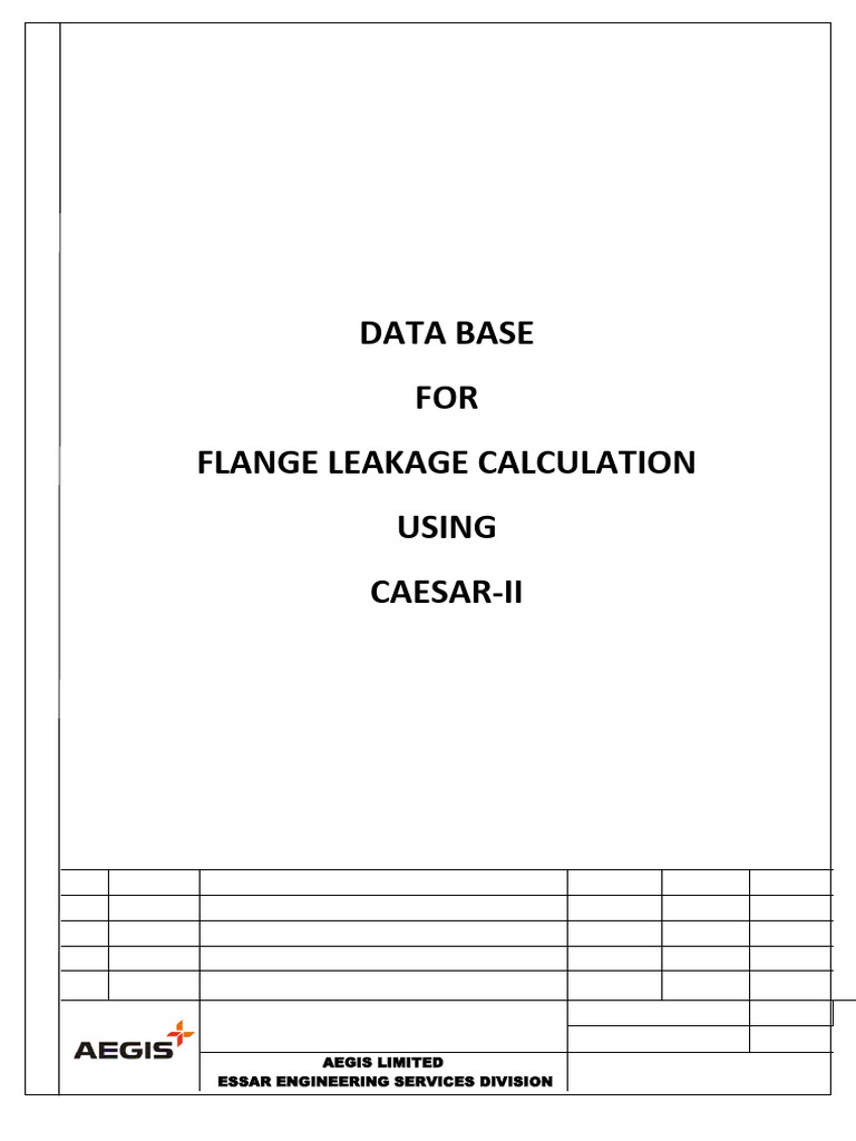 Flanges Leakage Calculation Using Caesar-II | PDF | Mechanical ...