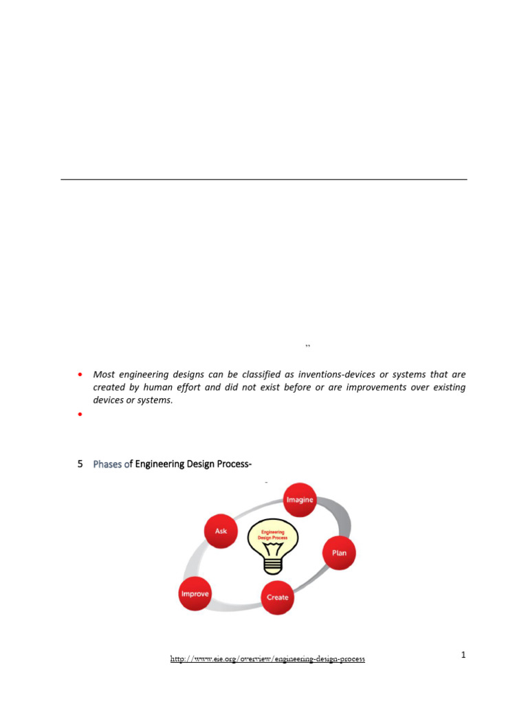 Introduction To Engineering Design - Week 4 Engineering Design Process ...